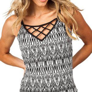 Island Waves | Swim | Island Wave Womens Zigzag Siesta Tankini Top Nwt ...